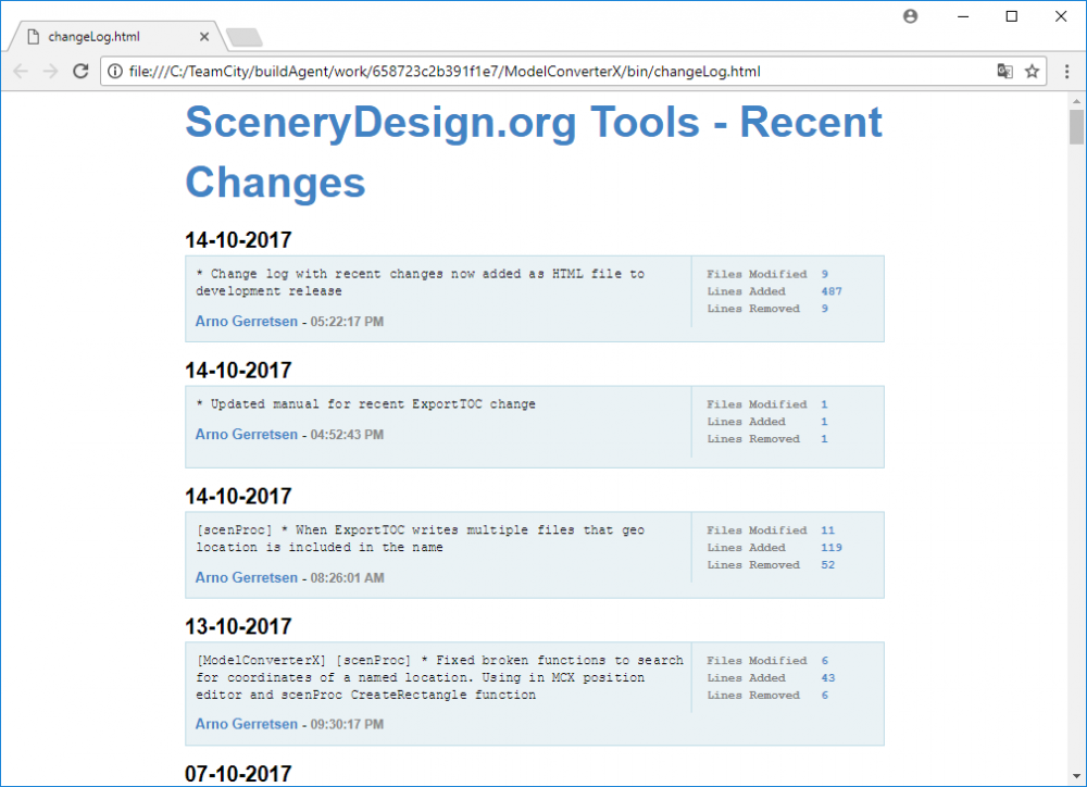Recent changes | SceneryDesign.org